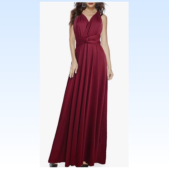 Dresses | Infinity Maxi Dress In Wine Wear 24 Ways | Poshmark